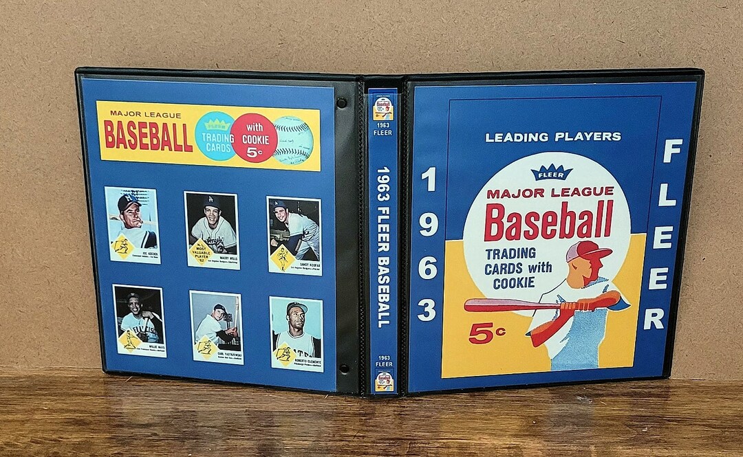 1963 Fleer Baseball Cards Custom Made Binder Inserts 3 Sizes FREE ...