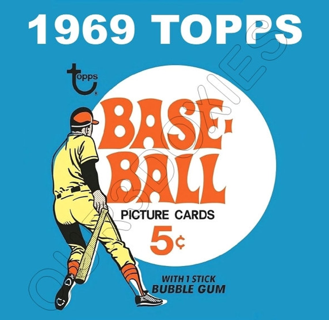 1969 Topps Baseball Cards Custom Made Binder Inserts 3 Sizes FREE ...