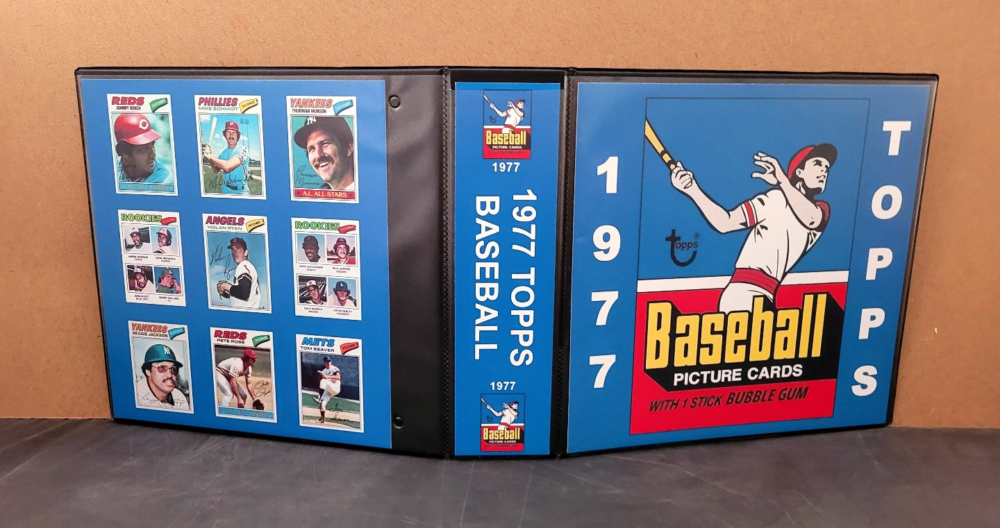 1977 Topps Baseball Cards Custom Made Binder Inserts 3 Sizes FREE ...