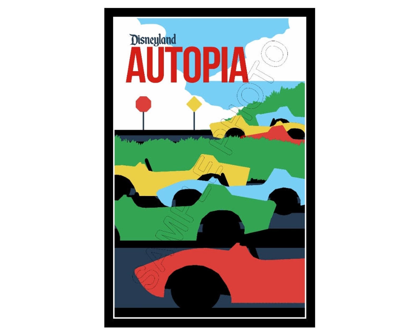 Disneyland Autopia 2 Poster 11X17 Buy Any 2 Get 1 Free - Etsy