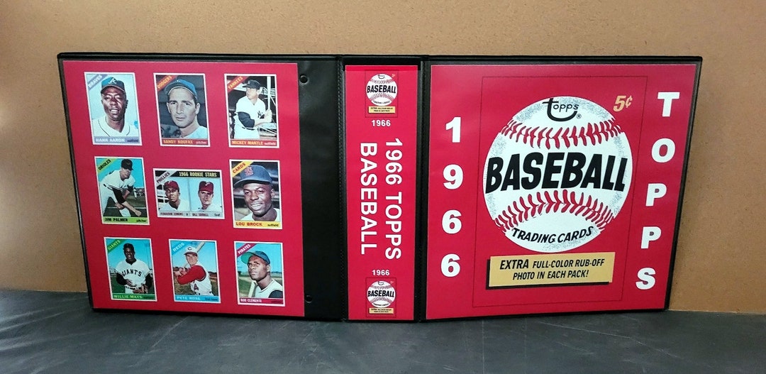 1966 Topps Baseball Cards Custom Made Binder Inserts 3 Sizes FREE ...