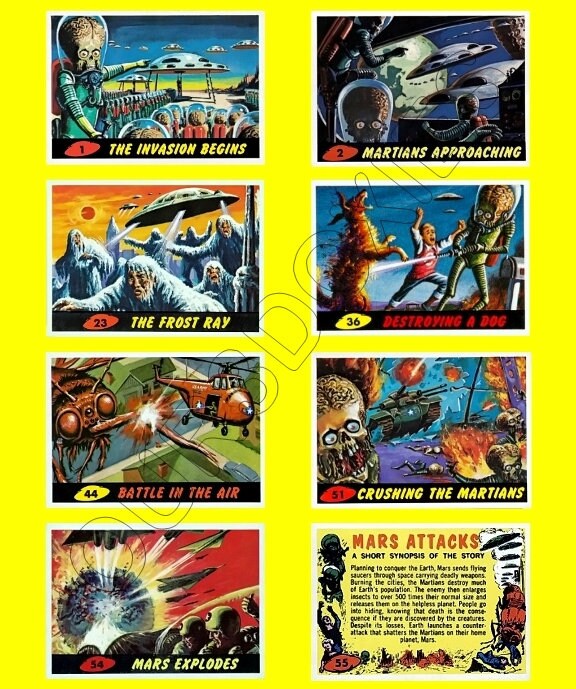1962 Topps Mars Attacks Cards Custom Made 1 Inch Album Binder FREE ...