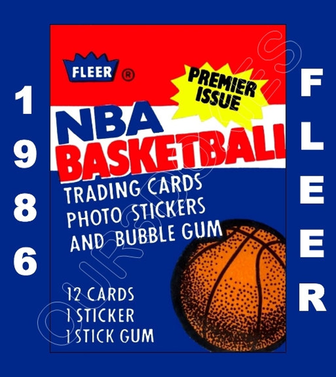 1986 Fleer Basketball Cards Custom Made 1 Inch Album Binder FREE ...