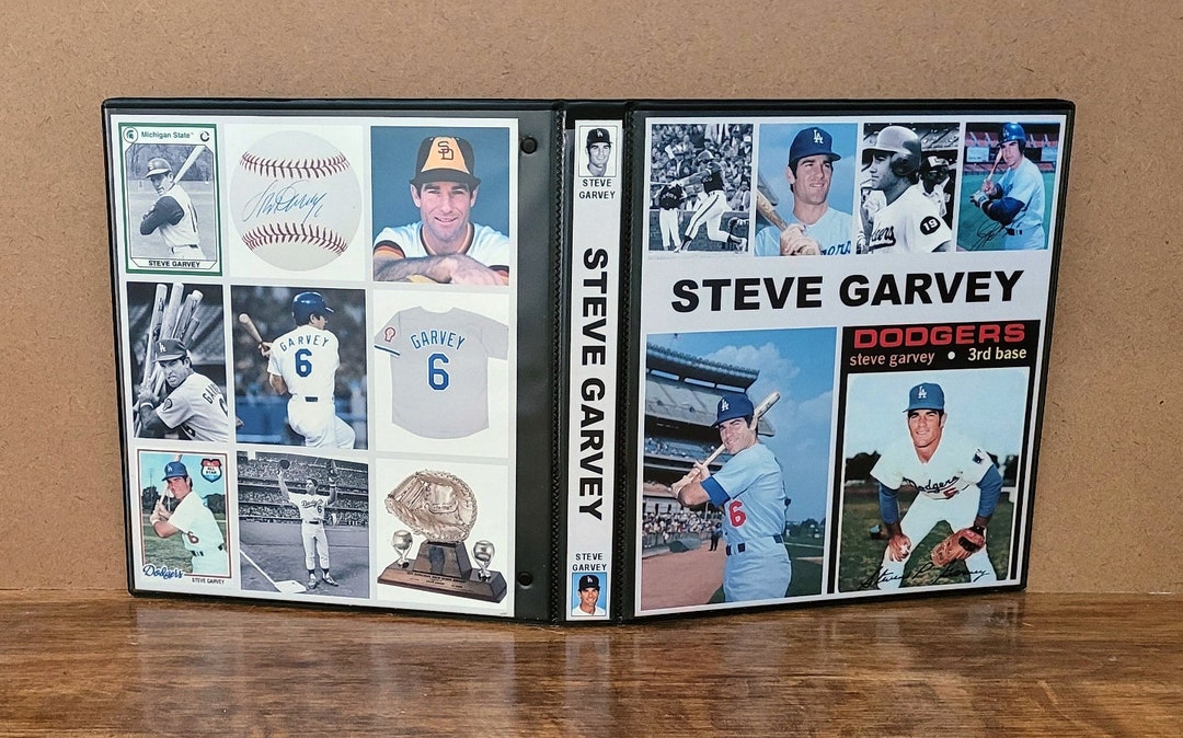Steve Garvey Baseball Cards Collectibles Custom Made 1 Inch Album ...