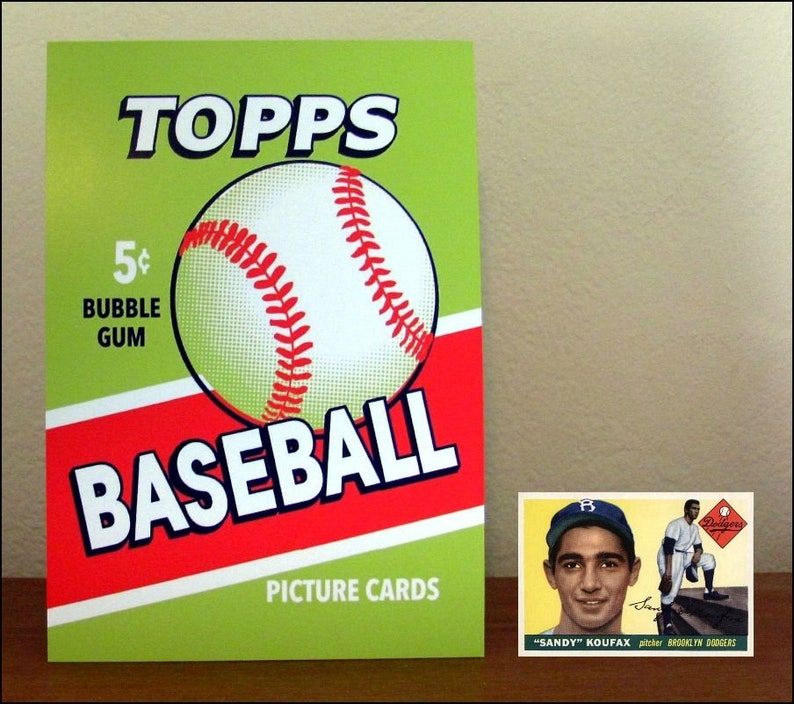 1955 Topps Wax Pack Wrapper Store Counter Standup Sign Repro - Etsy