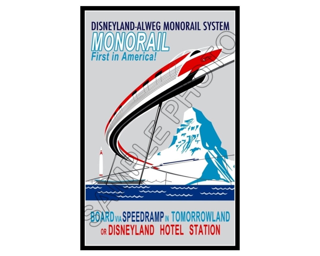 Disneyland Monorail Poster 11X17 - Buy Any 2 Get 1 Free - FREE SHIPPING ...