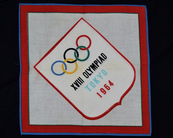 Vintage 1964 Tokyo Olympics Handkerchief With Olympic Rings and ...