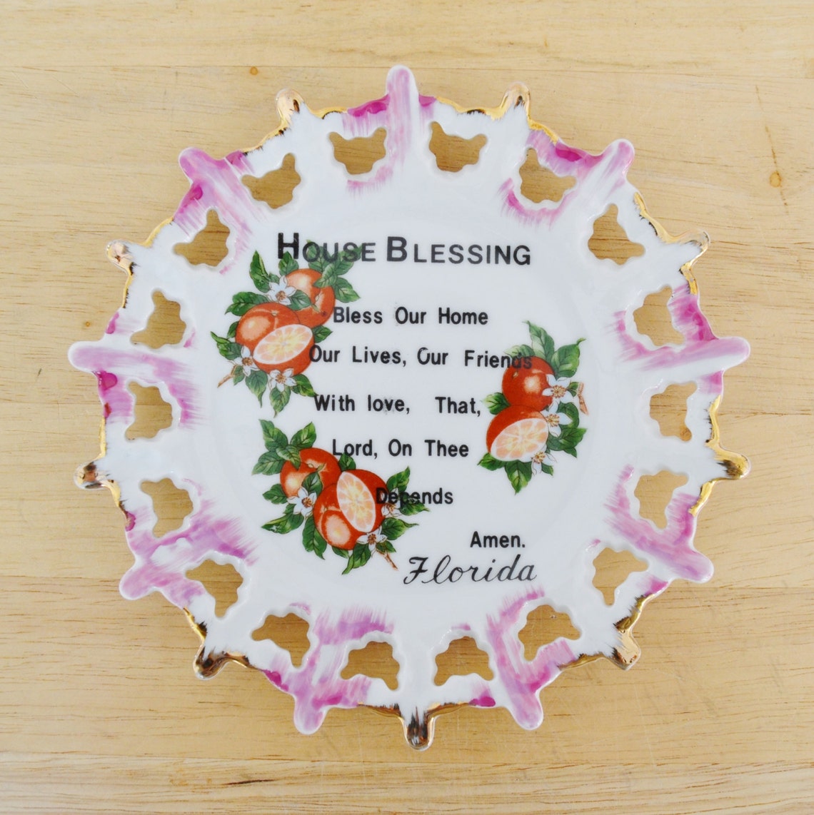 Vintage House Blessing Ceramic Wall Hanging Plate Florida | Etsy