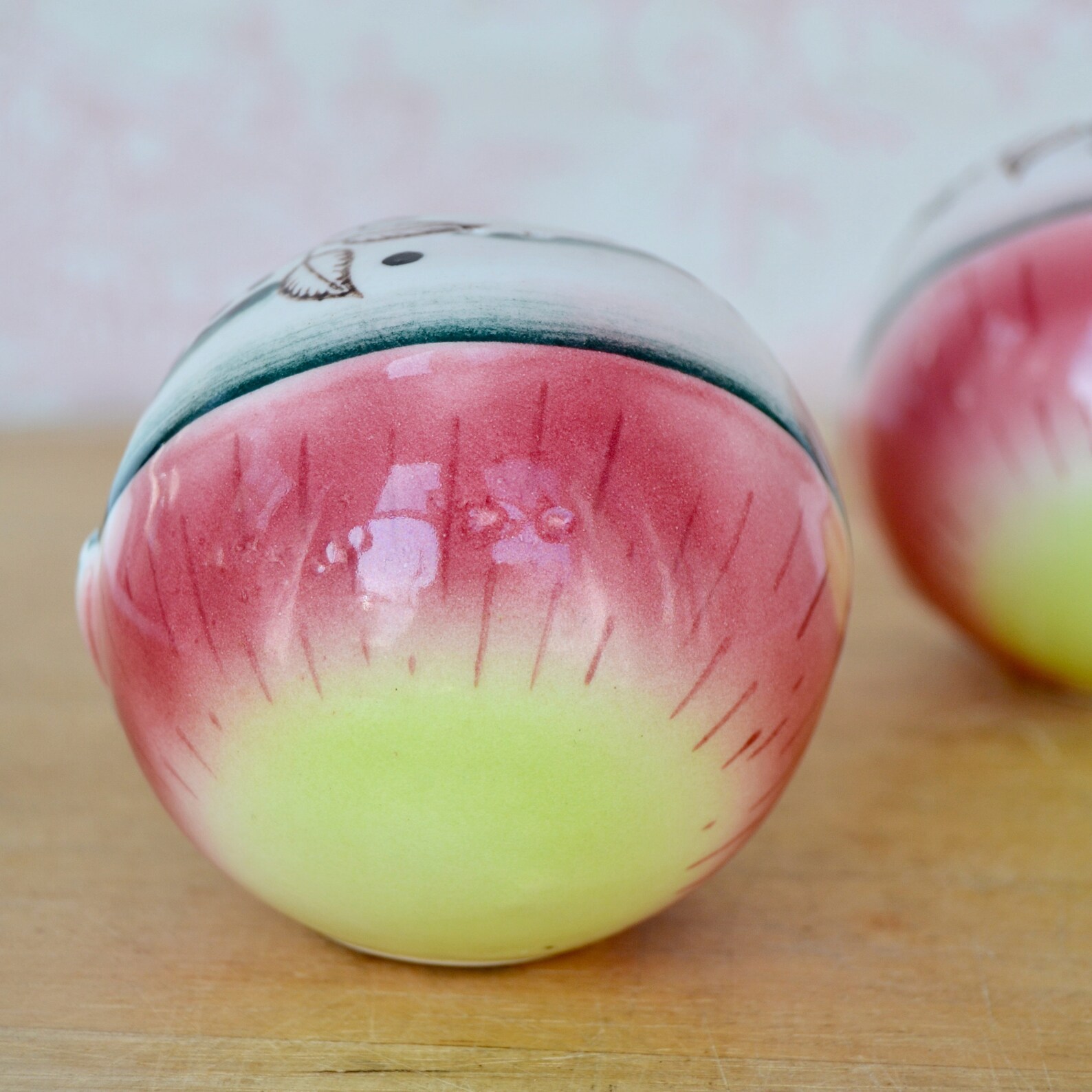 Vintage Peach Ceramic Salt and Pepper Shakers Made in Japan - Etsy