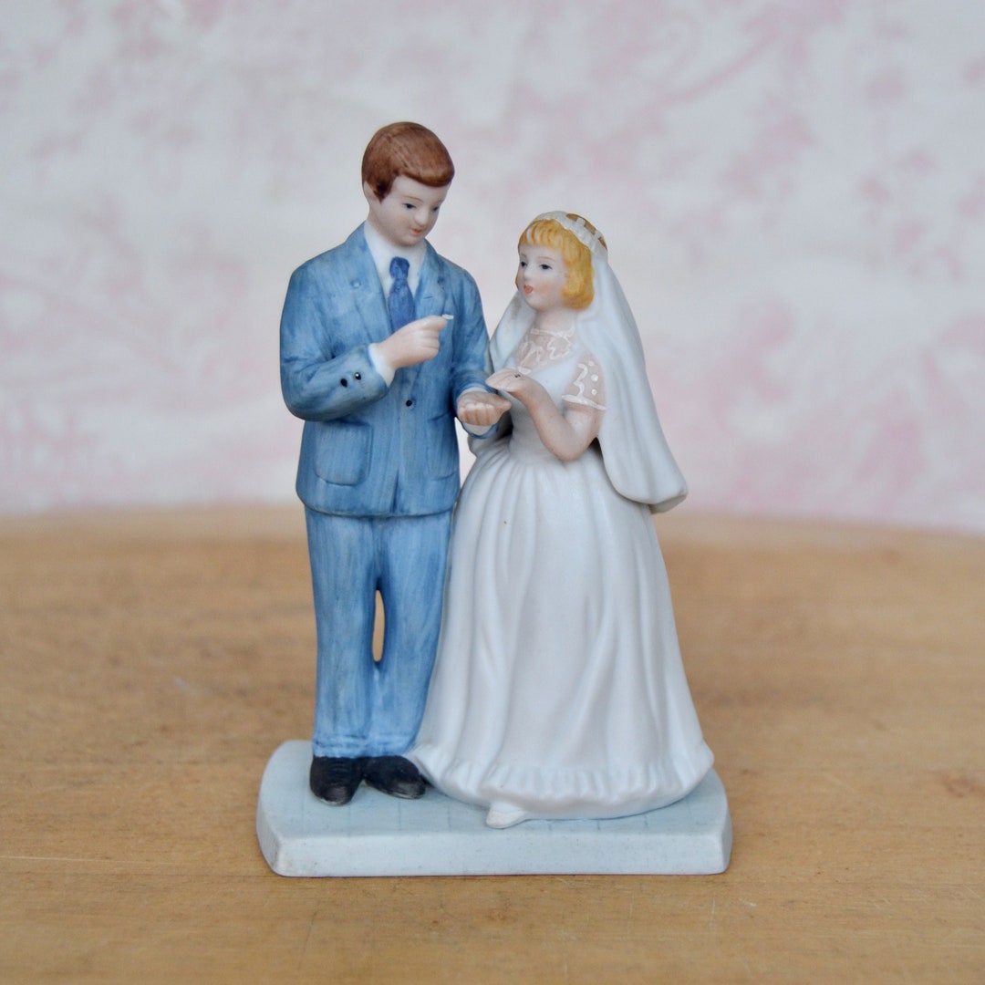 Vintage 1984 Bride and Groom Ceramic Figurine From the Norman Rockwell ...