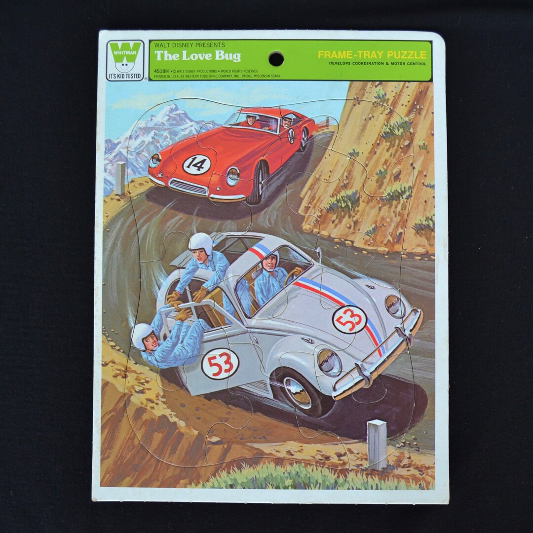 Vintage Walt Disney Presents the Love Bug Cardboard Puzzle With Car ...
