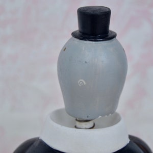 Vintage Bobblehead Turtle Ceramic Bank in Gray and Black Tuxedo With ...