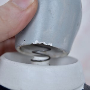 Vintage Bobblehead Turtle Ceramic Bank in Gray and Black Tuxedo With ...