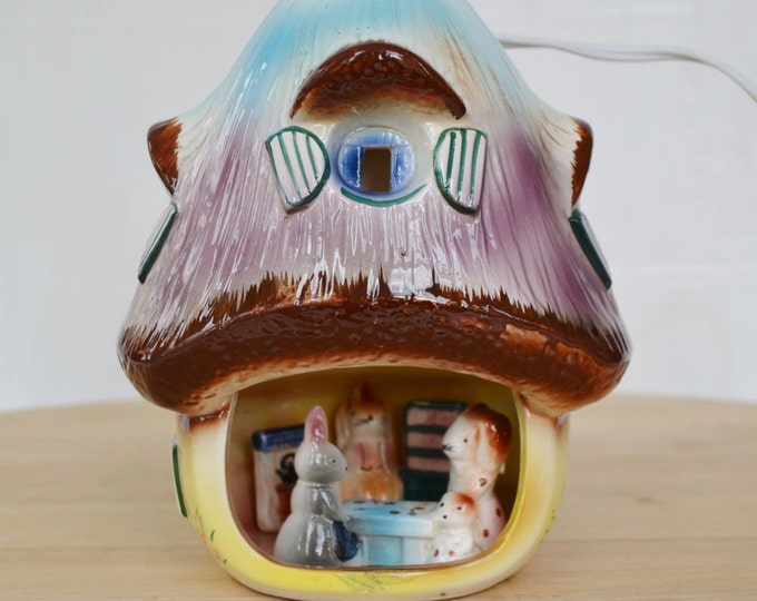 Vintage Little Grey Rabbit House Night Light Lamp - Etsy