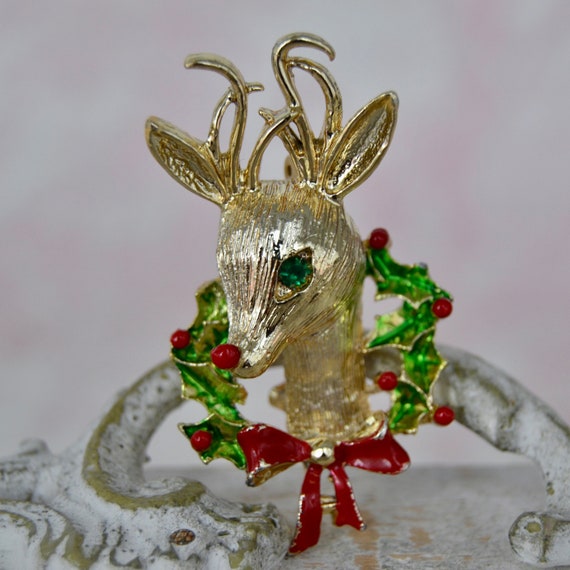 Vintage Rudolph the Red Nosed Reindeer Brooch by Gerr… - Gem