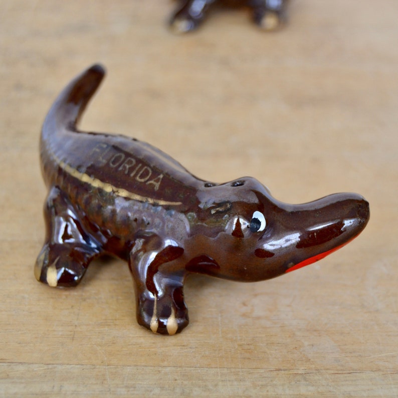 Vintage Florida Souvenir Alligator Salt and Pepper Shakers Made in ...
