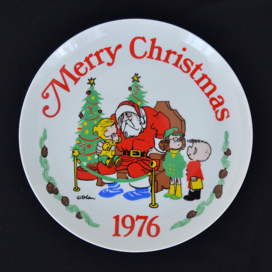 Vintage 1976 Dennis the Menace Ceramic Merry Christmas Plate Decoration ...
