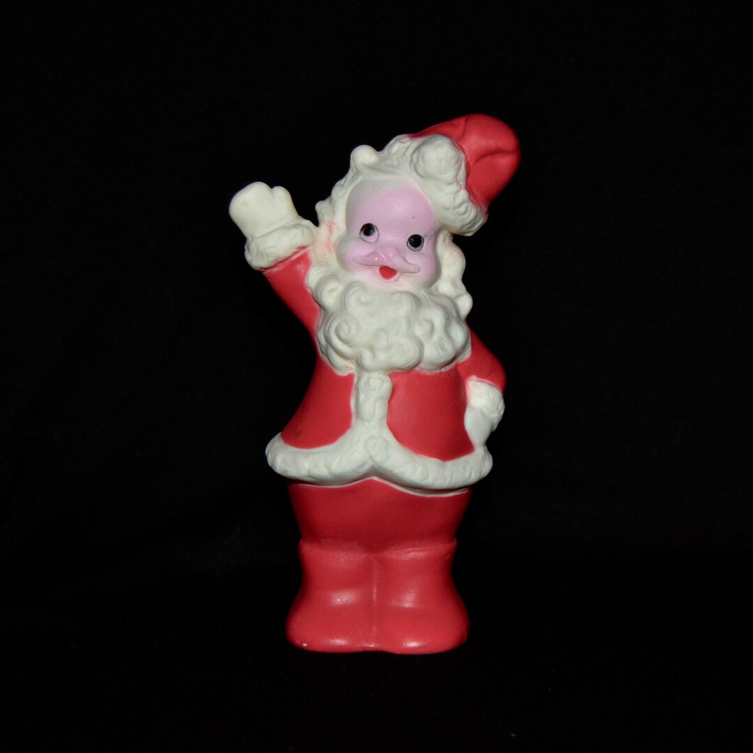 Vintage Rubber Toy of Santa Claus by Eastern Moulded Product - Etsy