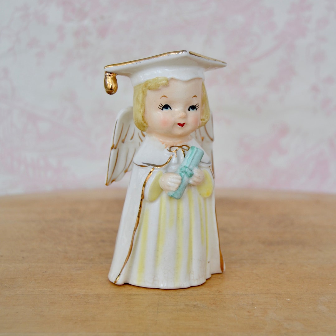 Vintage Ceramic Graduation Angel Figurine With Diploma Made in Japan - Etsy