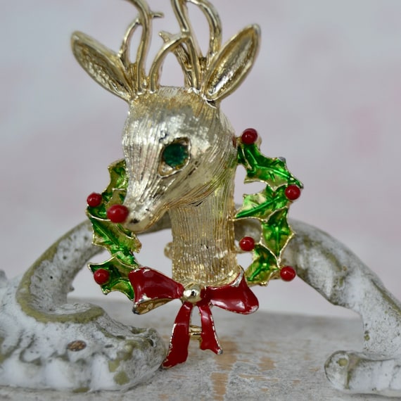 Vintage Rudolph the Red Nosed Reindeer Brooch by Gerr… - Gem