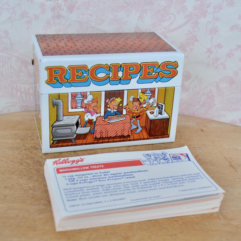 Vintage Recipe Box - Etsy