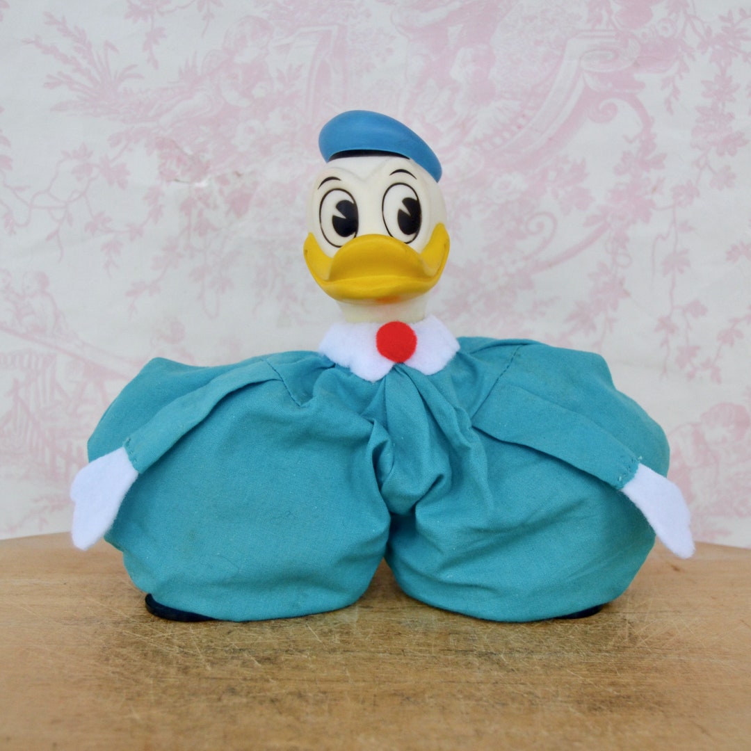 Vintage Donald Duck Small Stuffed Beanbag Toy With Rubber Head and ...
