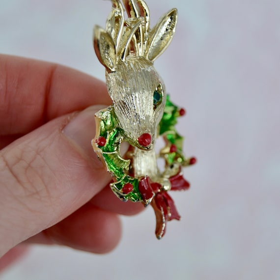 Vintage Rudolph the Red Nosed Reindeer Brooch by Gerr… - Gem