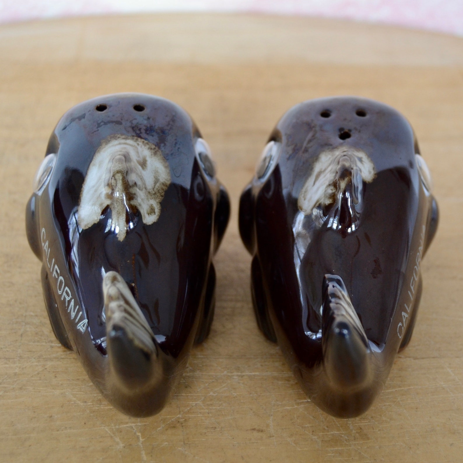 Vintage Whale Salt and Pepper Shakers Made of Redware Pottery - Etsy