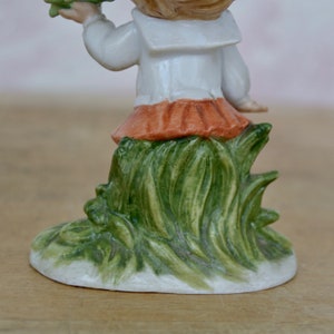 Vintage Ceramic Figurine of Little Girl Holding a Turtle by Brinn's ...