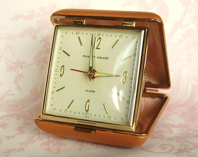 Vintage 1960's Travel Alarm Clock by Phinney-walker - Etsy