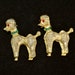 Vintage Pair of Poodle Pins Made of Gold Tone Metal With Green - Etsy