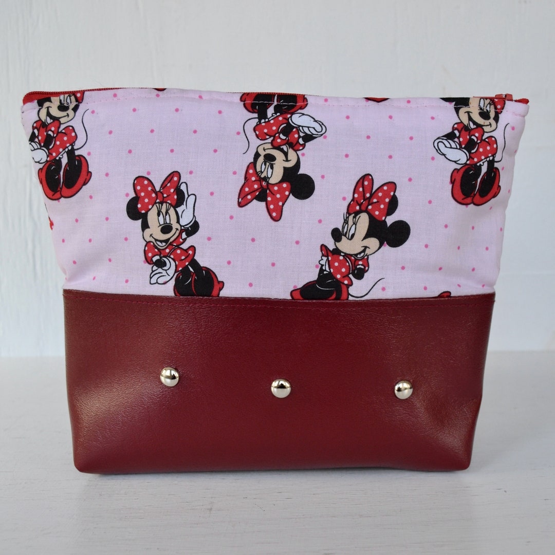 Minnie Mouse's Pink Polka Dot Fabric Storage or Makeup Bag - Etsy