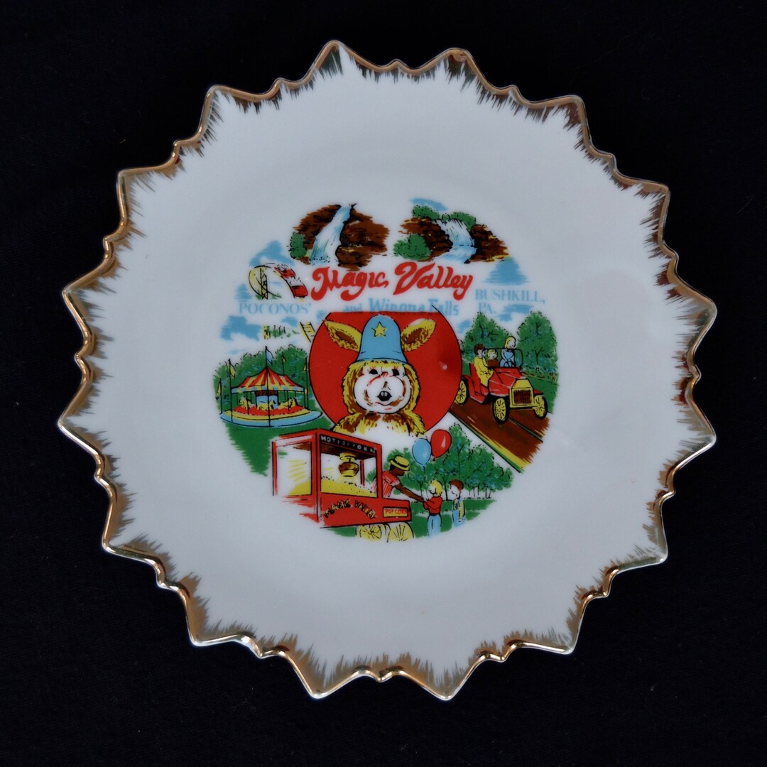 Vintage Magic Valley Ceramic Plate Defunct Amusement Park in the ...