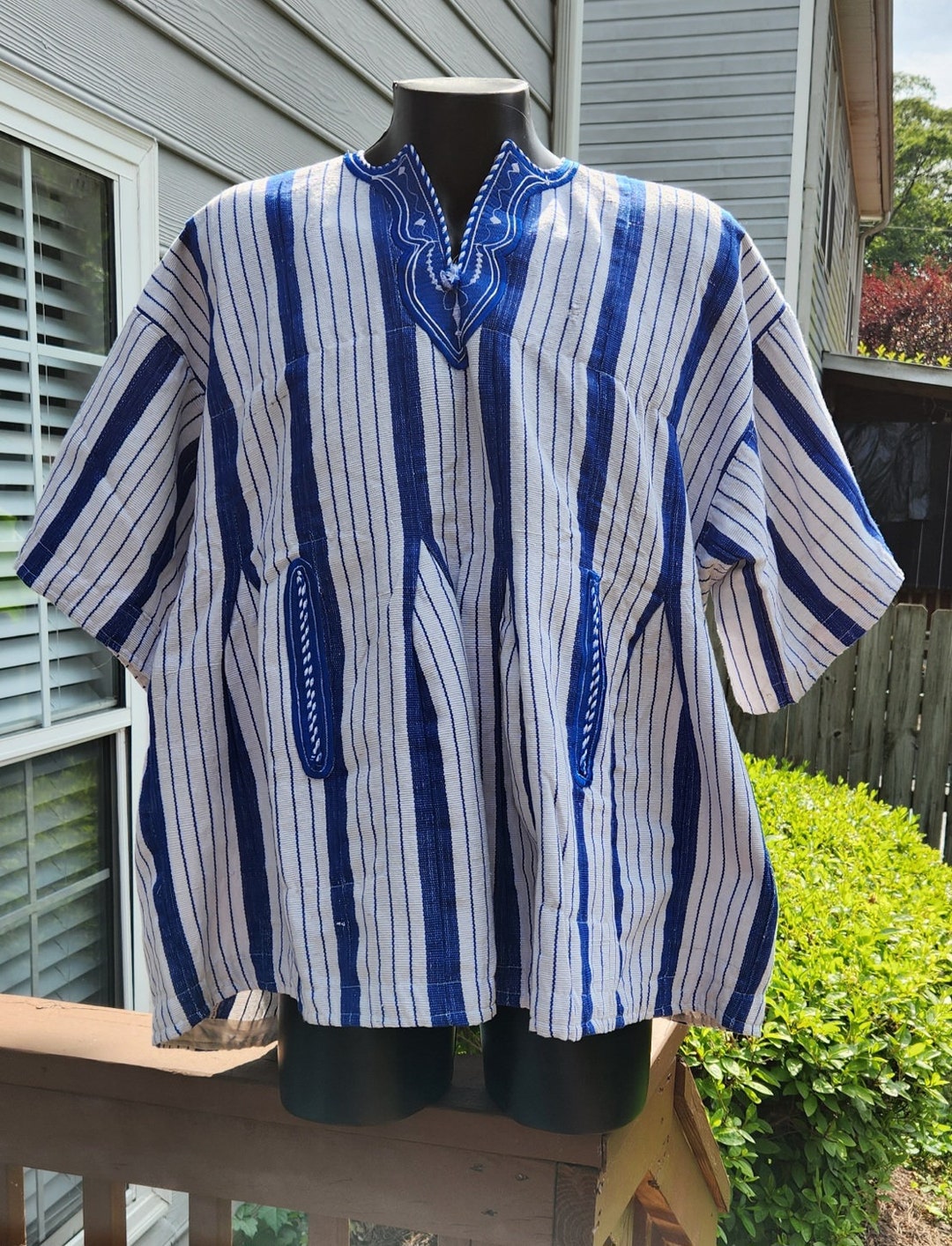 Traditional Fugu Top/batakari/ghana Smock Shirt. Chest 53x L32. - Etsy