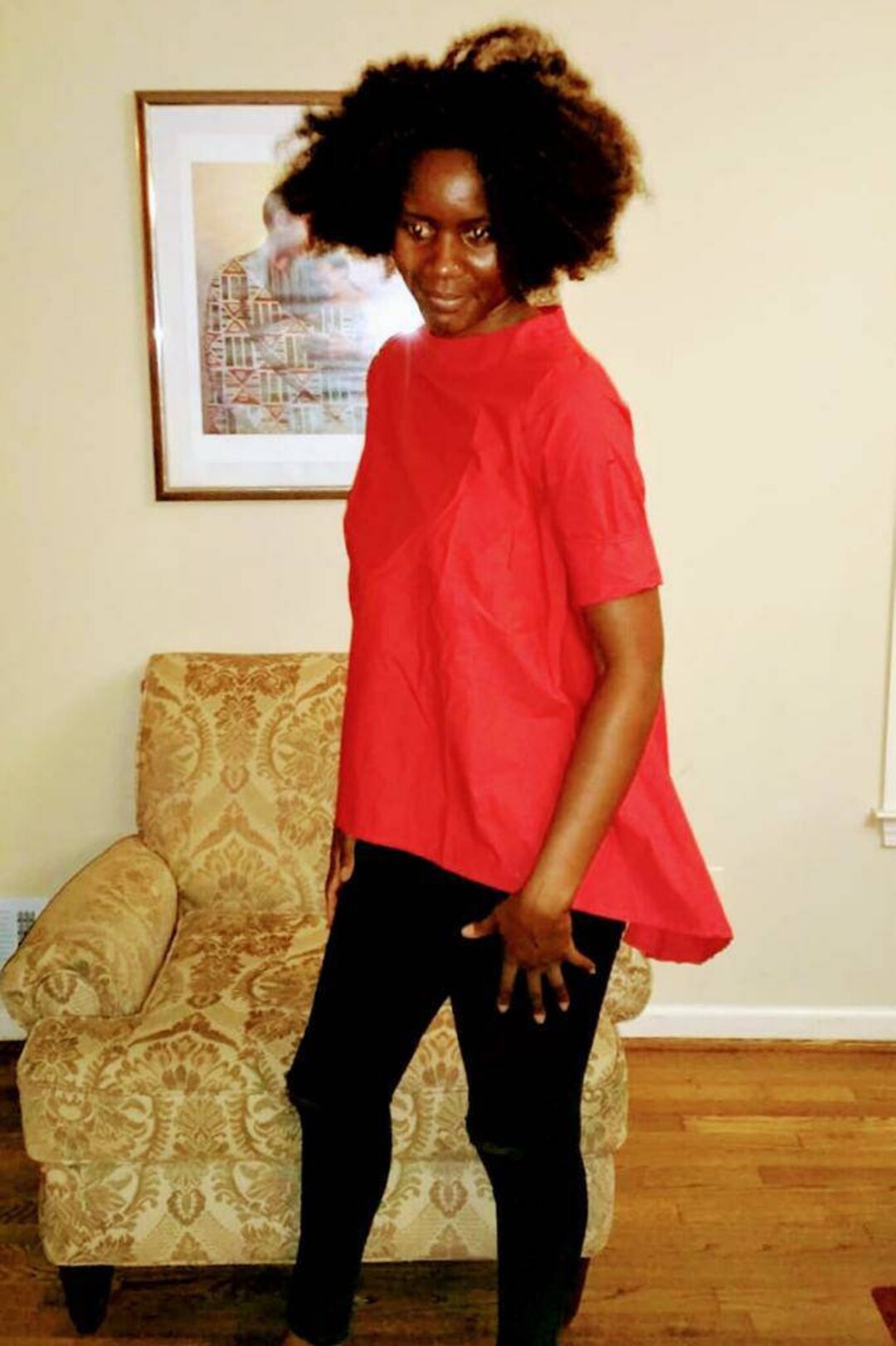 Adorable Italian Tunic Top Blouse Plitted on Back - Etsy