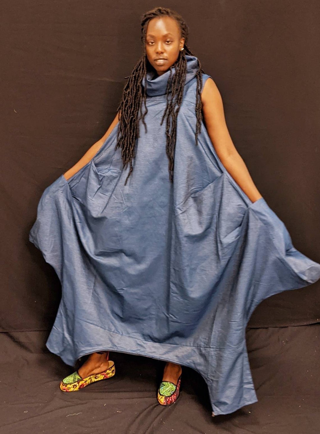 Plus Size African Overall/denim Jumpsuit Detachable Mockneck - Etsy