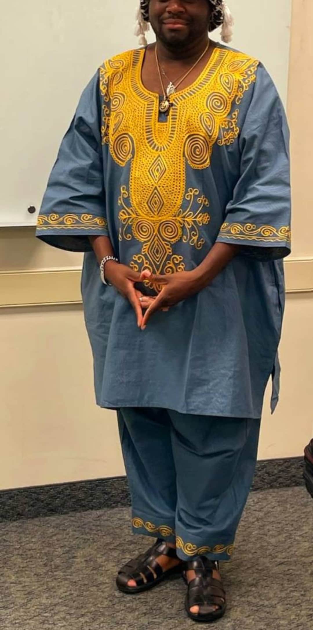 African Big & Tall 3pc With Kufi/oversize Men Clothing/jumbo King Size ...