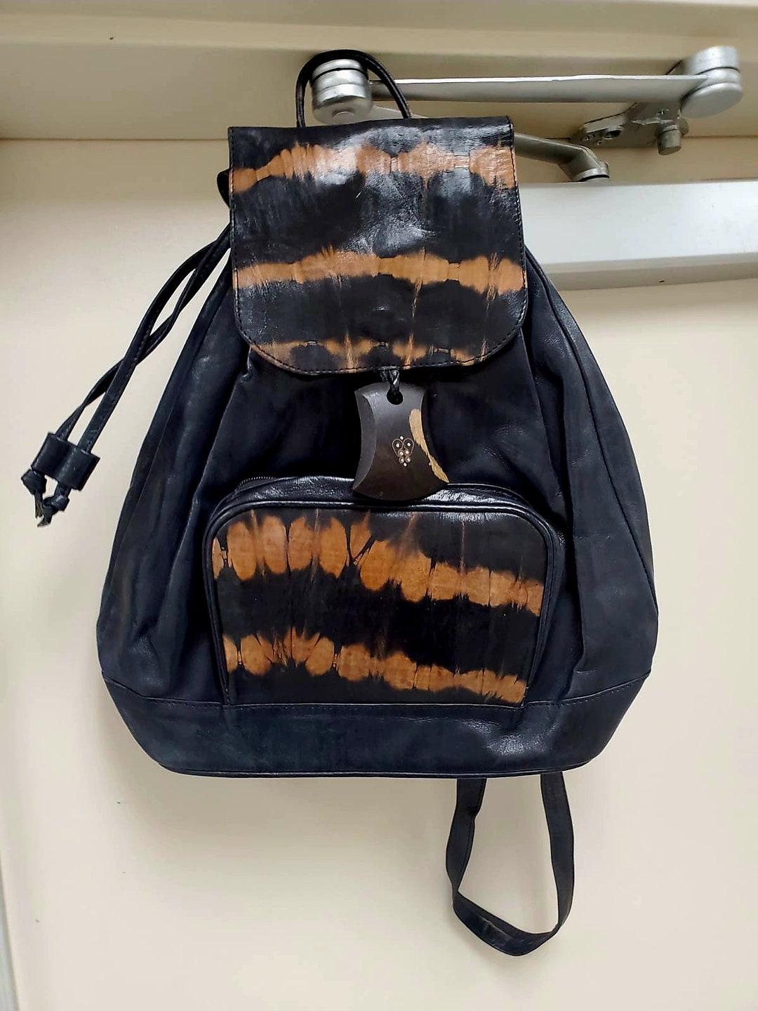 Black African Backpack/handmade Leather Back Pack/ Exclusive Bag / Gift ...