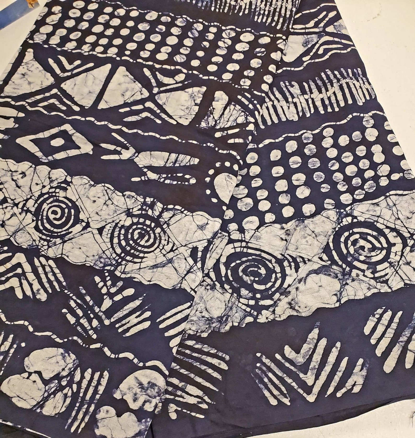 African Batik/adire Yoruba Print. 4yds X 45 Inches. | Etsy