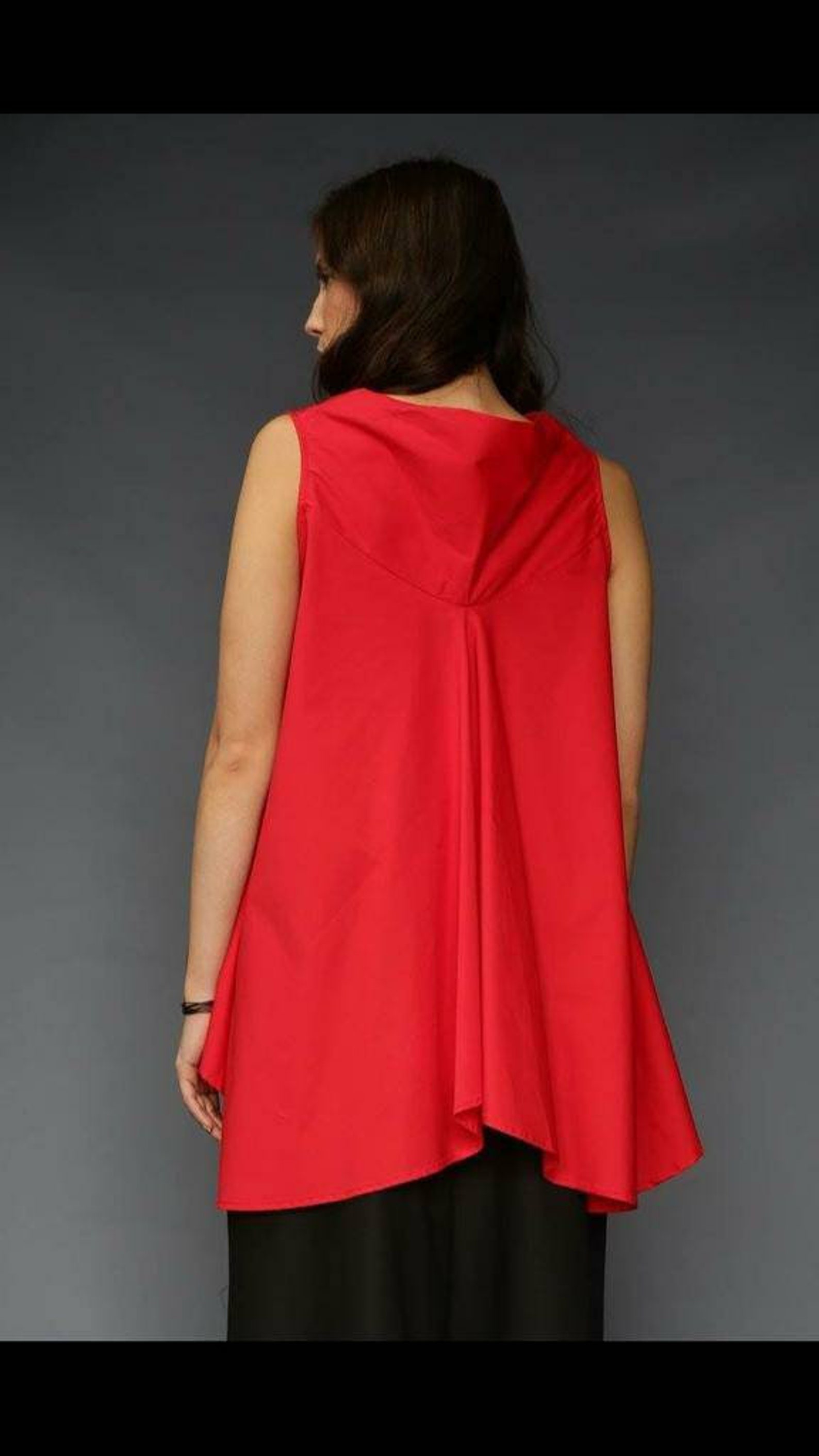 Adorable Italian Tunic Top Blouse Plitted on Back - Etsy