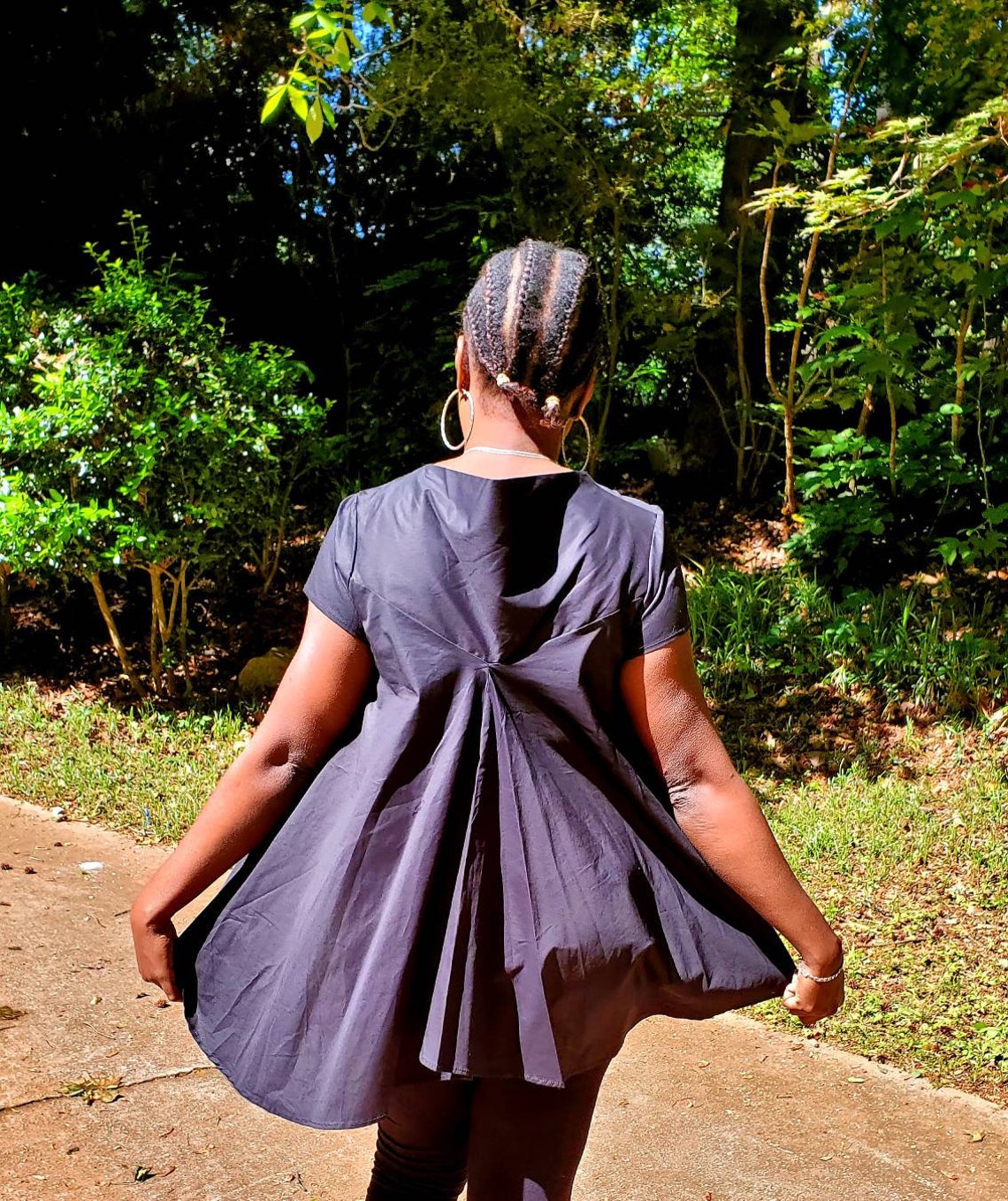 Adorable Italian Tunic Top Blouse Plitted on Back - Etsy