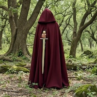 Black Melton Wool Cloak FULL CIRCLE Cloaks Large Pocket Option Wind ...