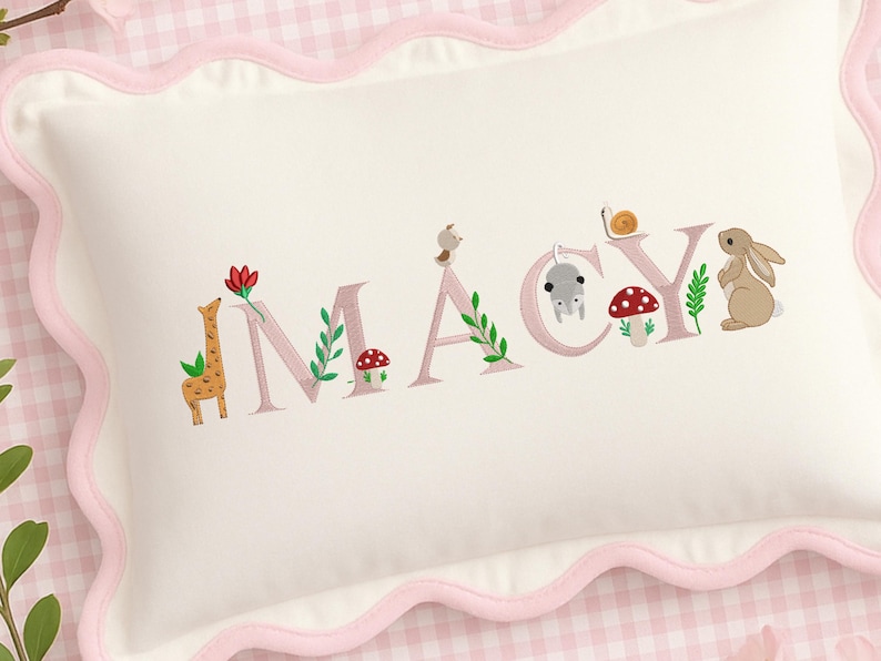 Create Your Own Alphabet – Woodland A–Z 3” Embroidery Letters & Motifs ...