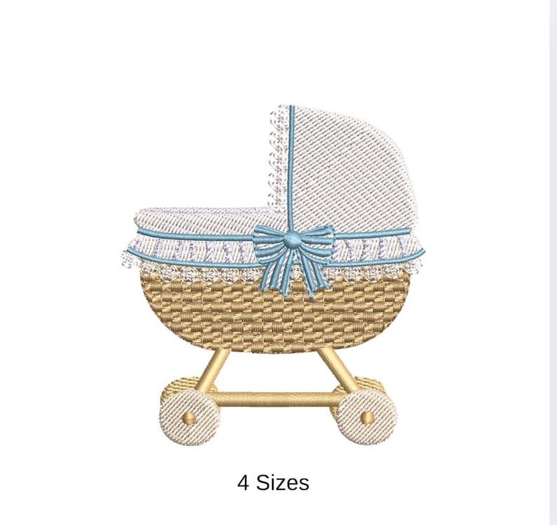 Vintage Pram Embroidery Design, Baby Shower Gift (digital Download) - Etsy