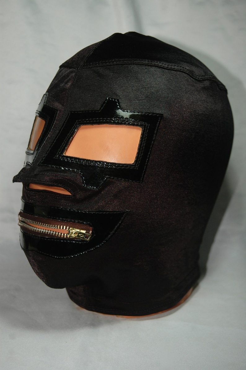 Comedian Wrestling Mask: Black Lycra Luchador Mask, Cosplay Mardi Gras ...