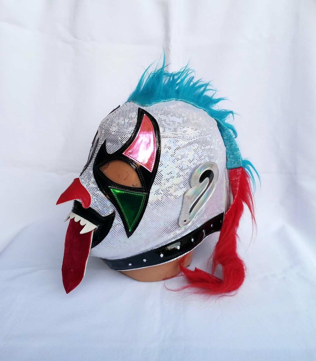 Psycho Clown Horror Wrestling Mask Luchador Mardi Gras Day of the Dead ...