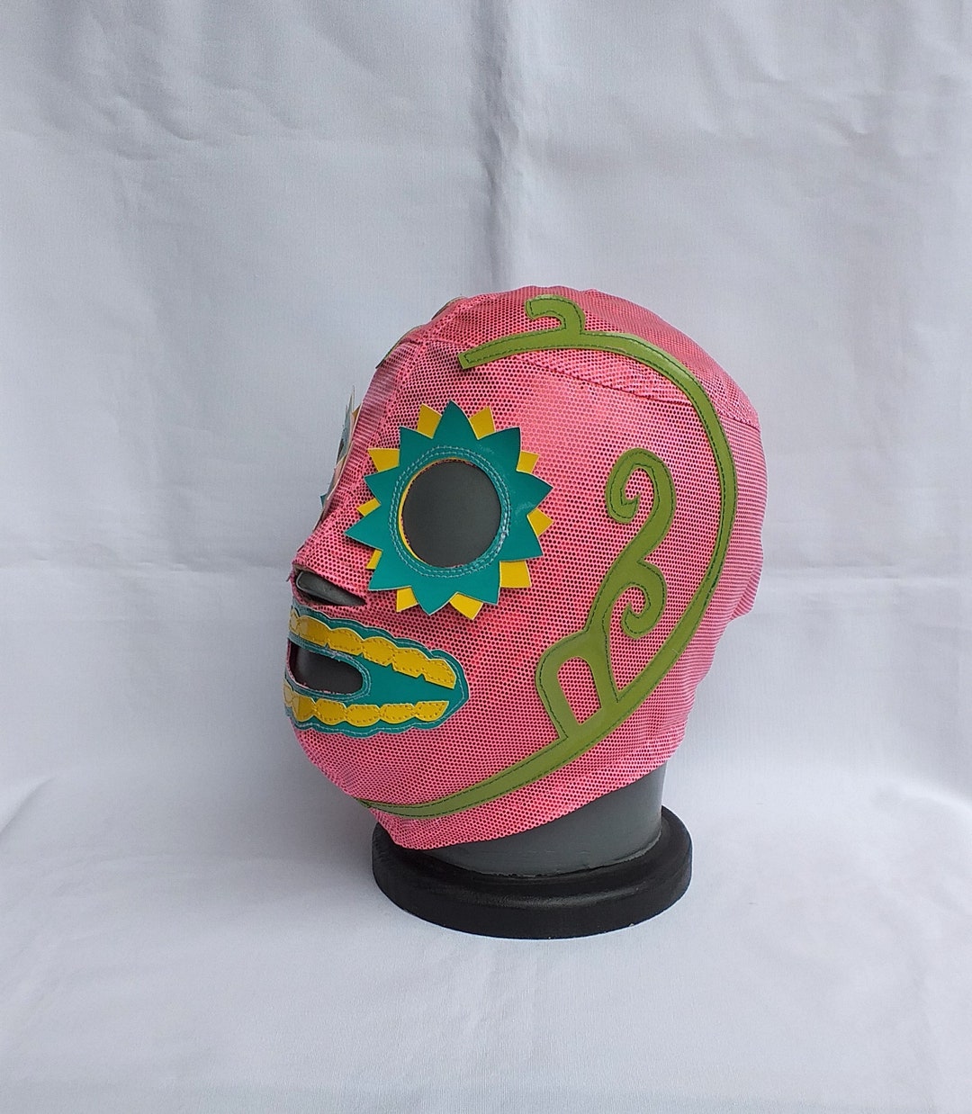 Día De Muertos Lucha Libre Mask: Pink Lycra Halloween Wrestling Mask - Etsy