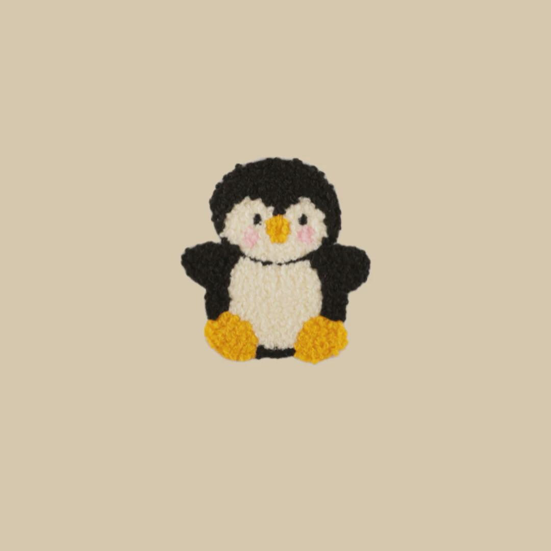 Penguin Embroidered Snap-on Patch | Interchangeable No-sew Patch for ...