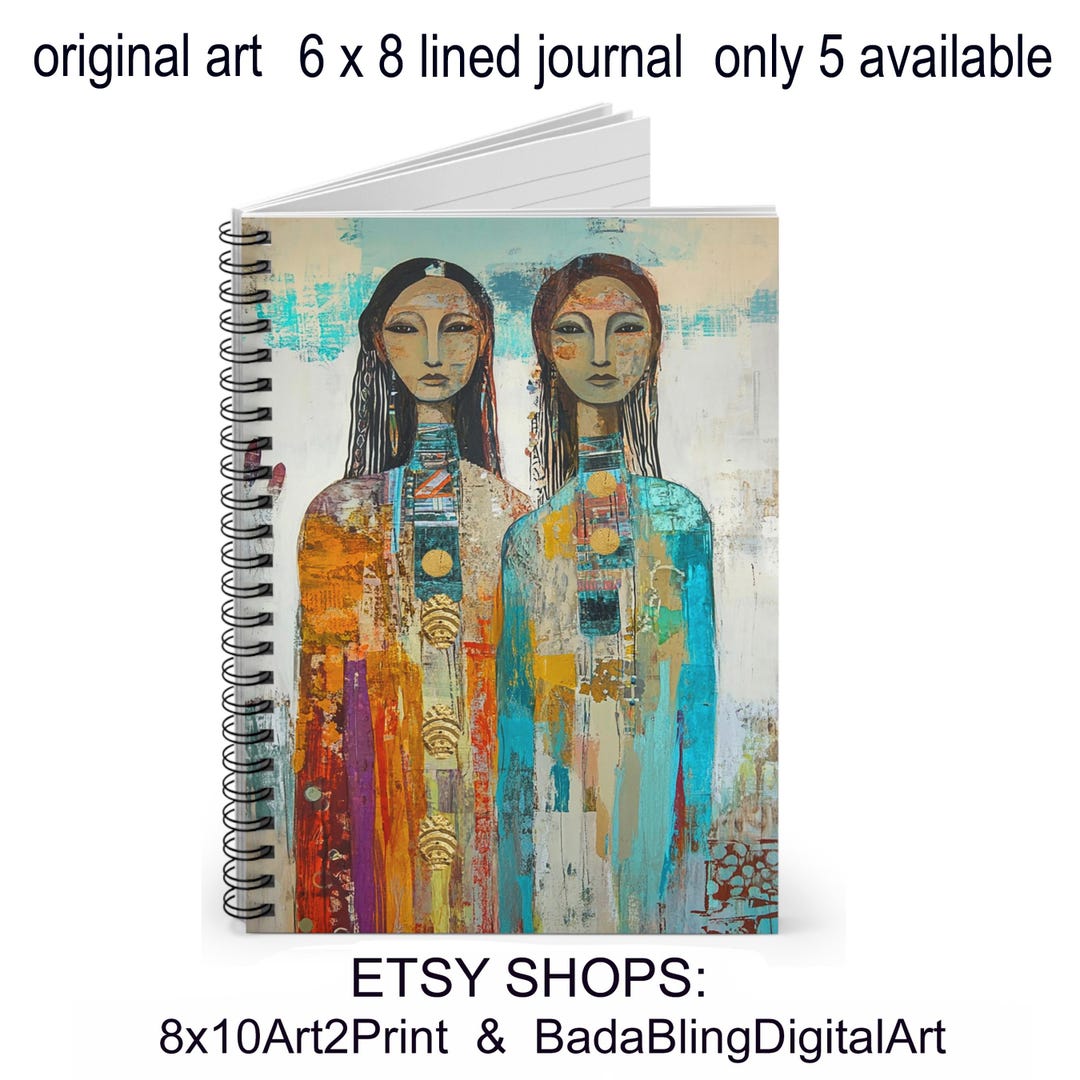 Spiral Notebook Original Art 6 X 8 Lined Journals Native American ...
