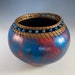 Gourd Vessel Dyed With Jacquard Pinata Dye With a Pine Needle Woven Rim ...